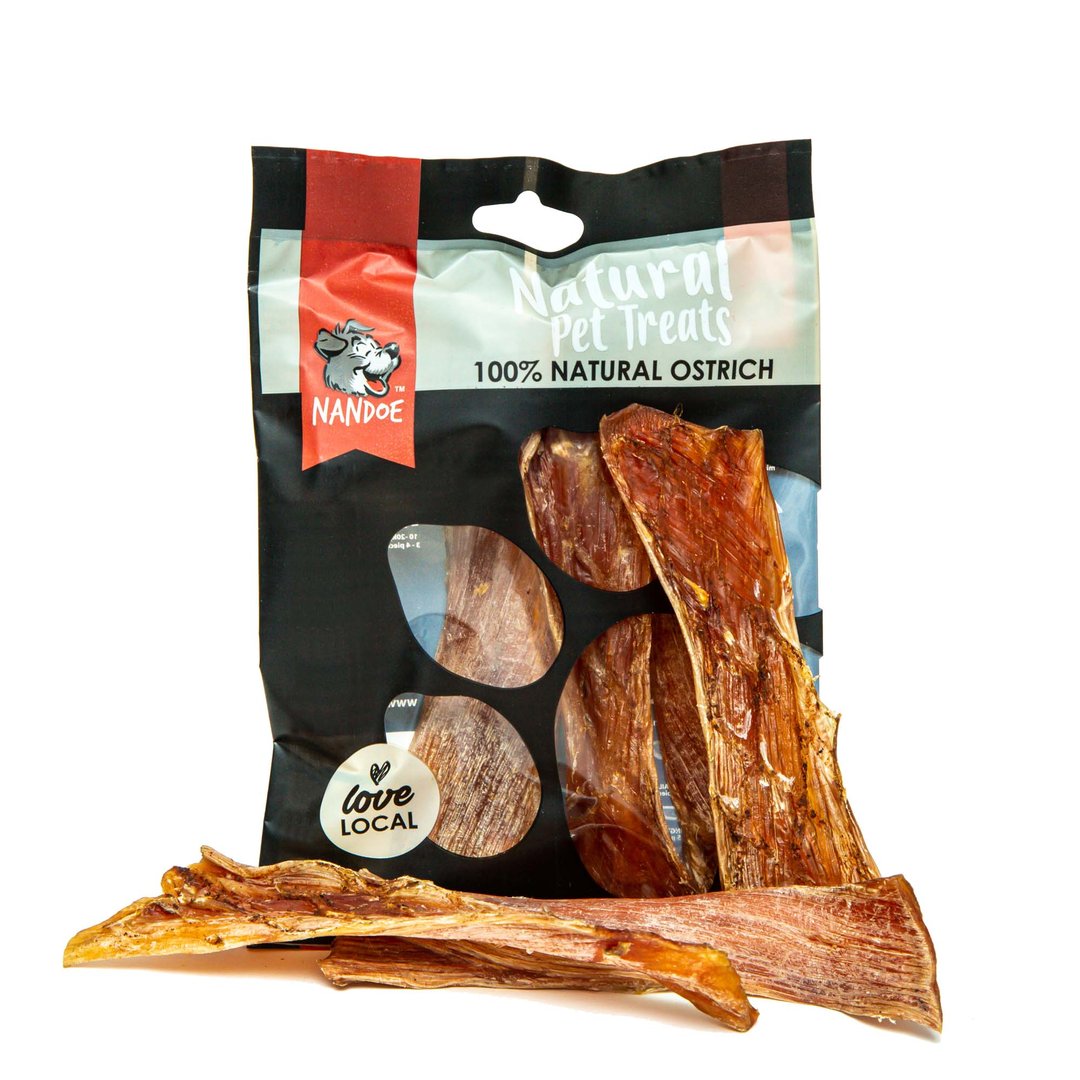 Flat Sinew Pet Treats | Ostrich Pet Treats – Karoo Ostrich Meat